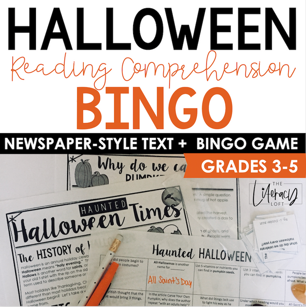 Reading Comprehension Bingo – The Literacy Loft