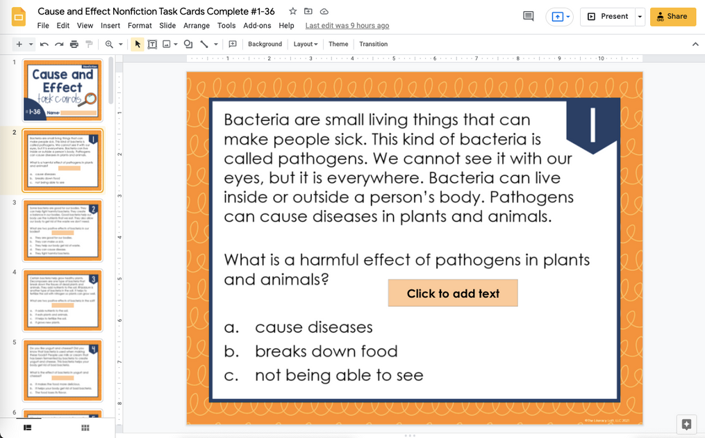 Cause and Effect Nonfiction Grades 3-5 | Google Slides & Forms – The ...