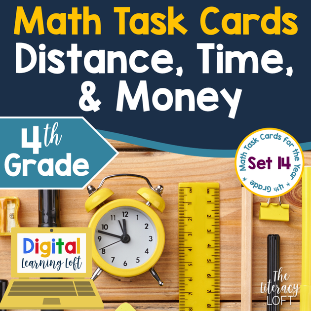 Distance, Time and Money Task Cards (4th Grade) Google Slides and Form ...