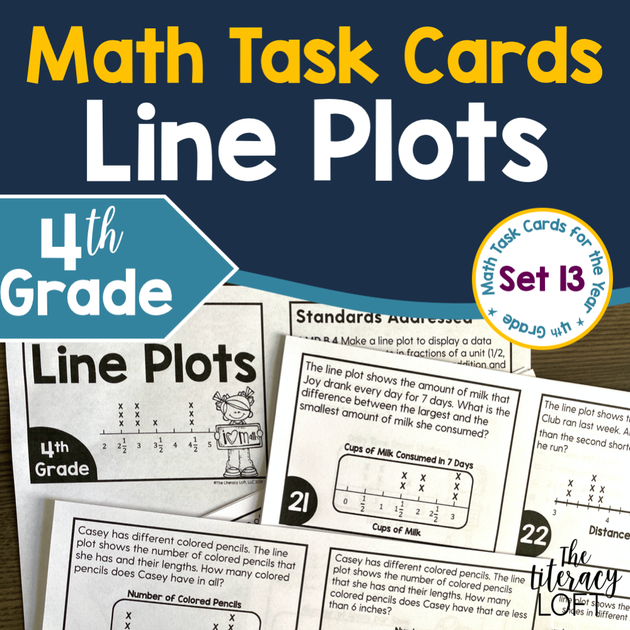 Line Plot Math Task Cards (4th Grade) Google Slides & Forms Distance L ...