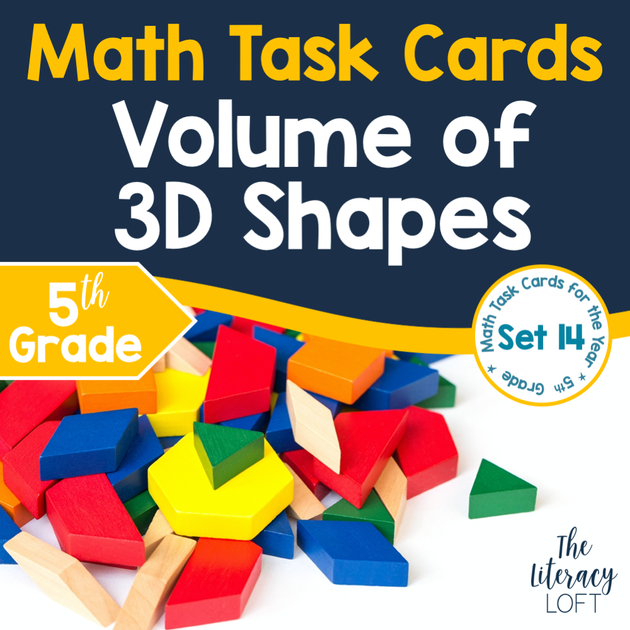 Volume of 3D Shapes Task Cards (5th Grade) | Distance Learning – The ...