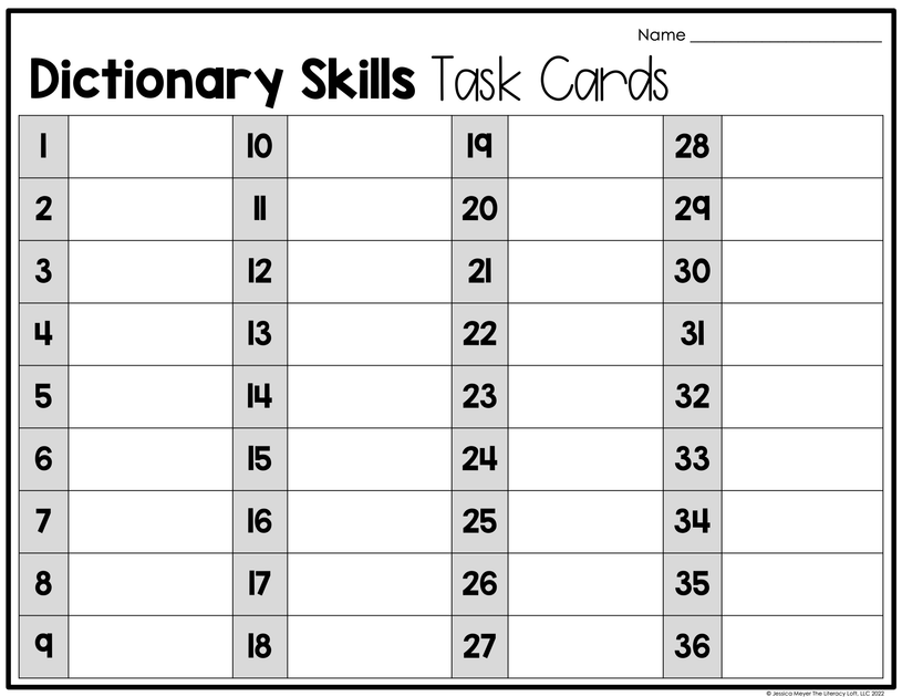 Dictionary Skills Task Cards 4th Grade I Google Slides and Forms – The ...
