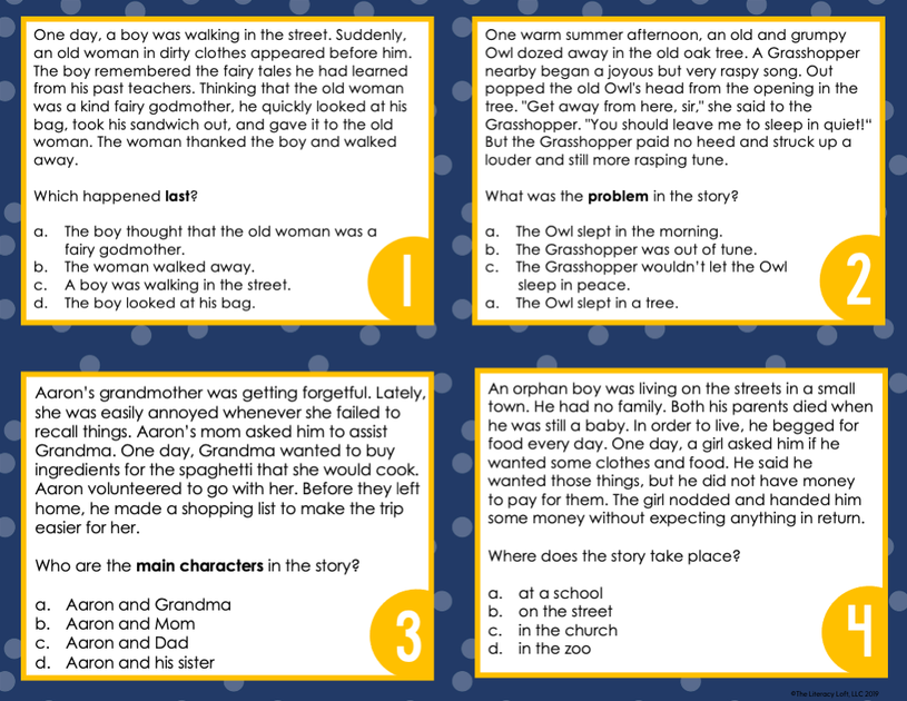 Story Elements Task Cards Grades 4-5 | Distance Learning | Google Slid ...