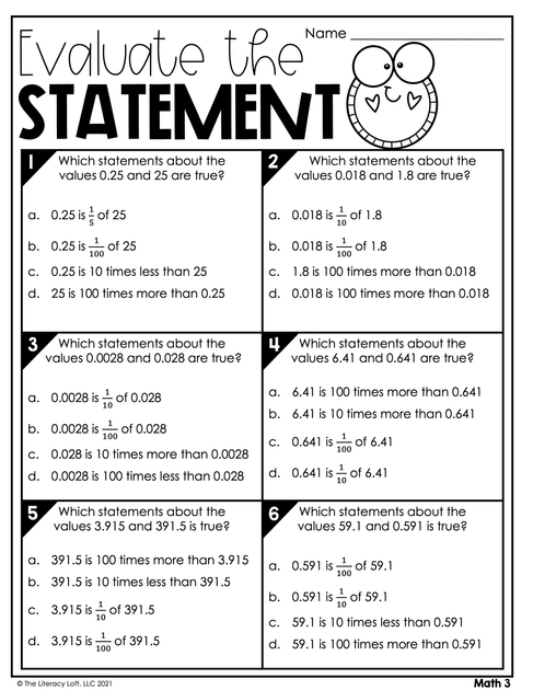 March No Prep Packet 5th Grade – The Literacy Loft