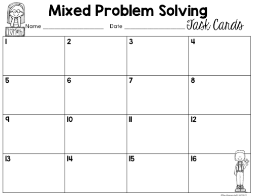 Mixed Problem Solving Math Task Cards (4th Grade) Google Slides & Form ...