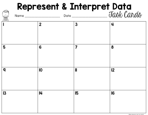 Represent and Interpret Data Task Cards (3rd Grade) Google Slides & Fo ...