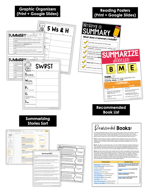 Summarizing Stories (Reading Mini Unit) 4th & 5th Grade – The Literacy Loft