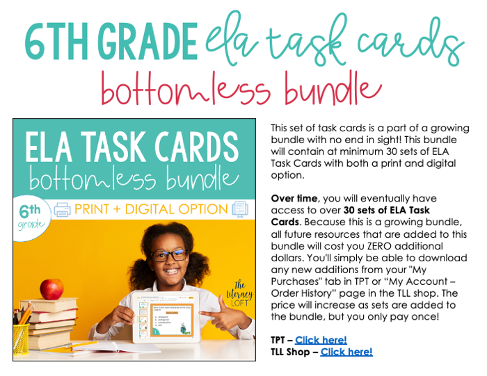 Pronouns: Subjective, Objective, & Possessive Task Cards 6th Grade I G ...