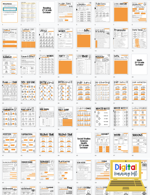 No Prep Packet Bundle 2nd Grade – The Literacy Loft