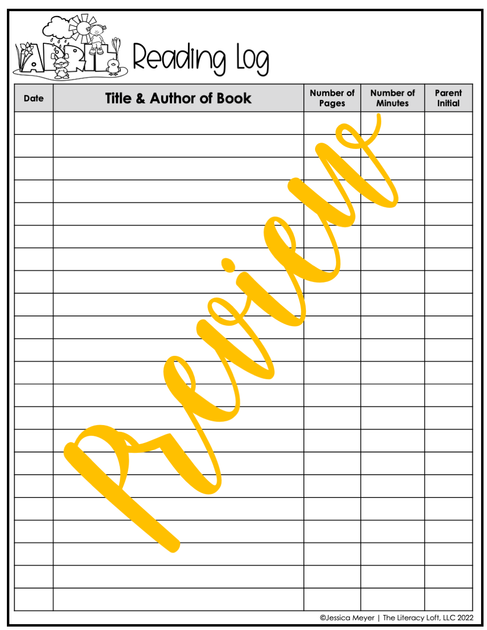 Reading Log {April} – The Literacy Loft