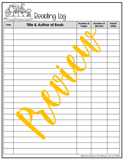 Reading Log {July} – The Literacy Loft