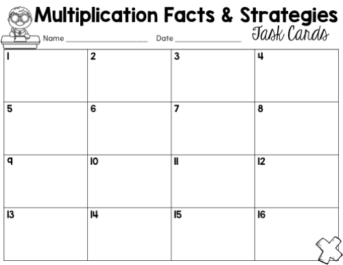 Multiplication Facts and Strategies Task Cards (3rd Grade) Google Slid ...