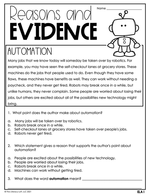 February No Prep Packet 4th Grade – The Literacy Loft