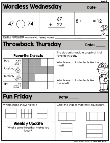 Math Morning Work 1st Grade {April} I Distance Learning I Google Apps ...
