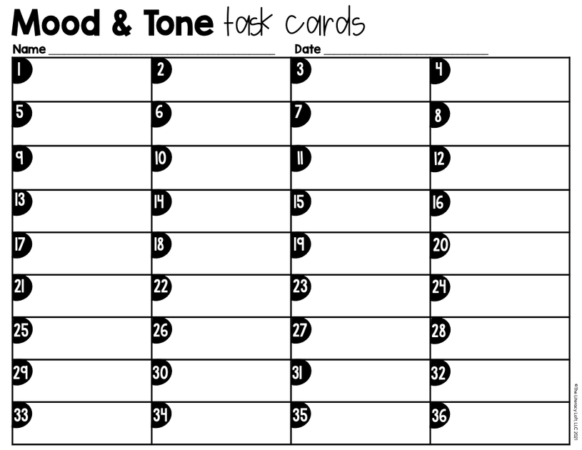 Mood and Tone Task Cards 6th Grade I Google Slides and Forms – The ...