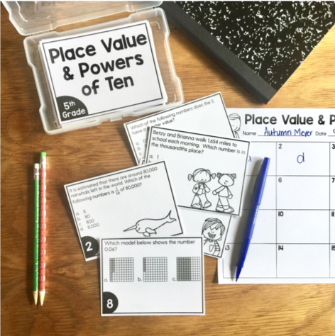 Math Task Cards for the Year Bundle (5th Grade) Google Slides & Forms ...