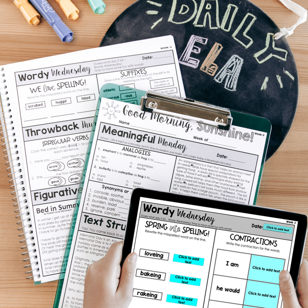 BUNDLED MORNING WORK – The Literacy Loft