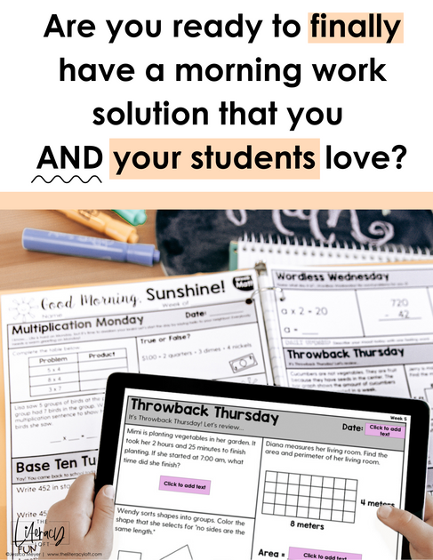 Math Morning Work 3rd Grade Bundle | Printable | Google Slides and For ...