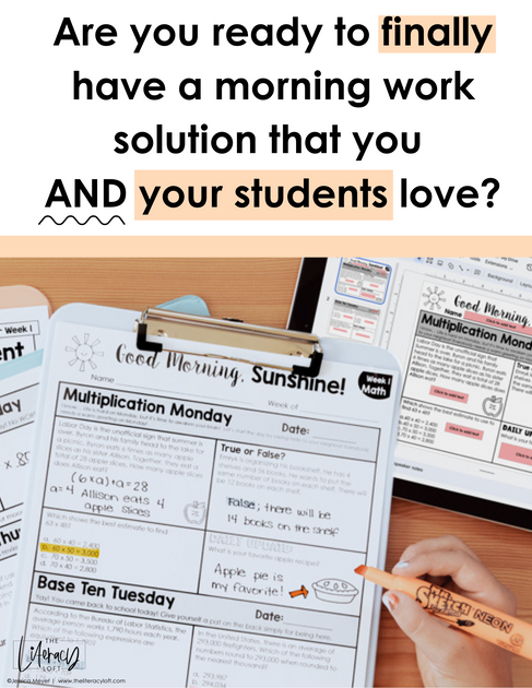 Math Morning Work 5th Grade Bundle | Printable | Google Slides and For ...