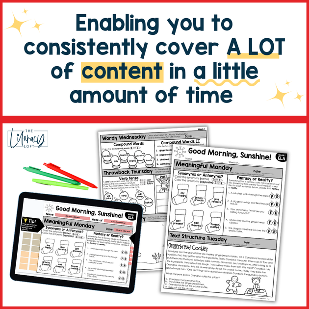ELA Morning Work 2nd Grade {December} I Google Slides – The Literacy Loft
