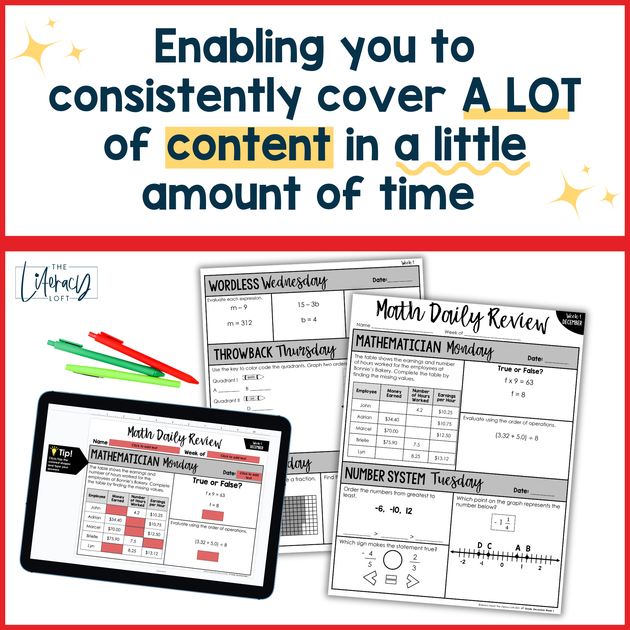 Math Daily Review 6th Grade {December} | Distance Learning | Google Ap ...