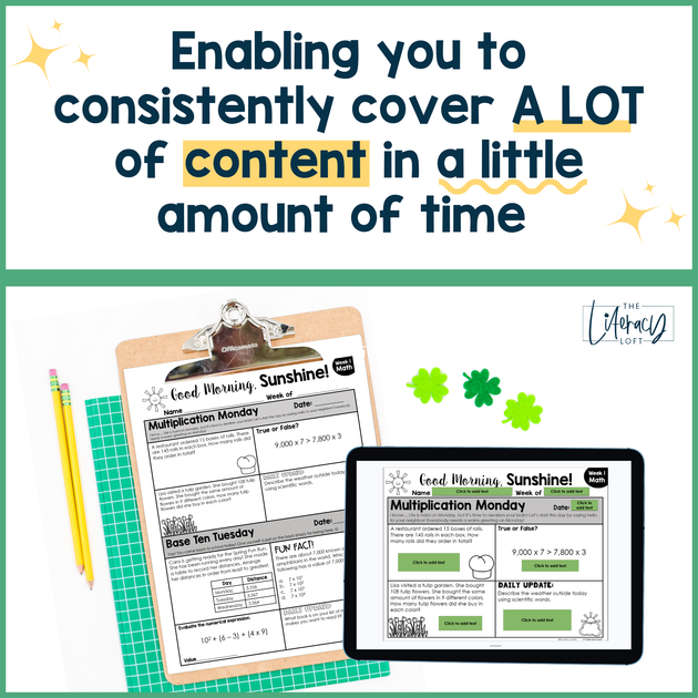 Math Morning Work 5th Grade {March} I Distance Learning I Google Slide ...