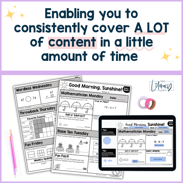 Math Morning Work 1st Grade {April} I Google Apps – The Literacy Loft