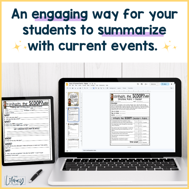Summarizing Newspaper Genre Worksheets Main Idea and Supporting Detail ...