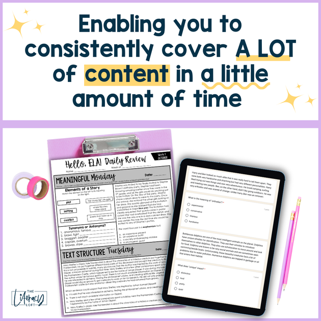 7th Grade ELA Daily Spiral Review Bellringers – The Literacy Loft