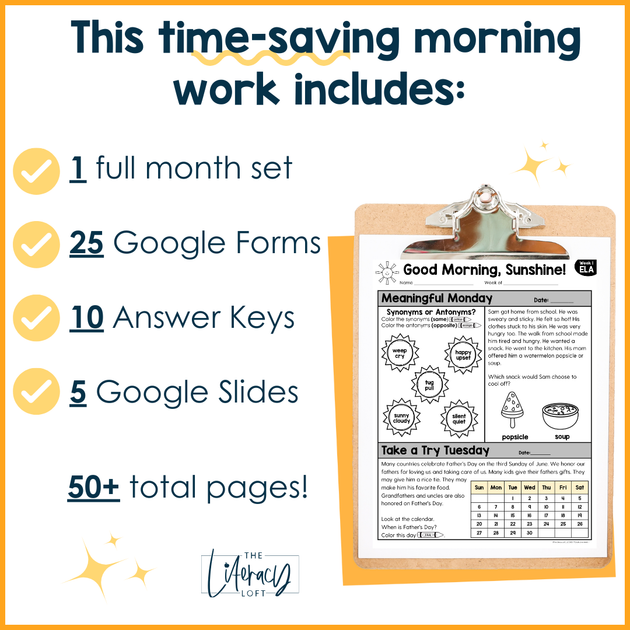 ELA Morning Work 1st Grade (June) | Distance Learning | Google Slides ...
