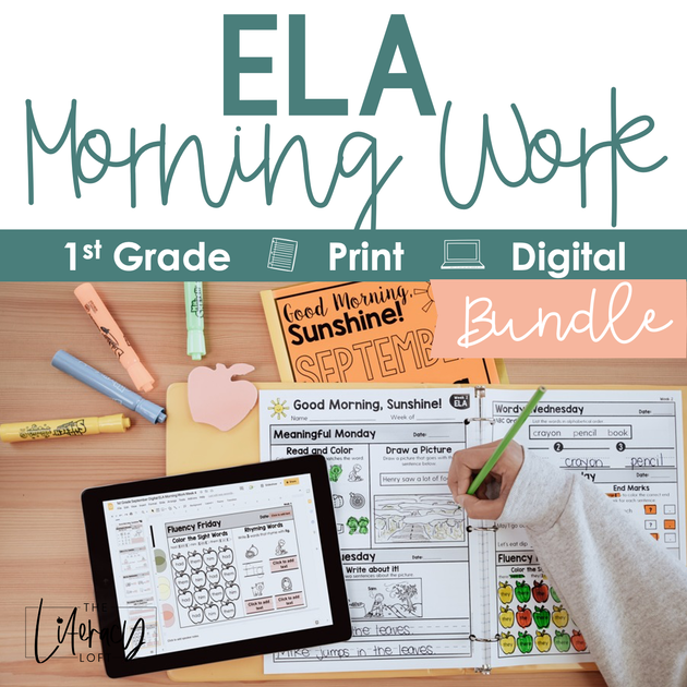 ELA Morning Work 1st Grade Bundle | Printable | Google Apps – The ...
