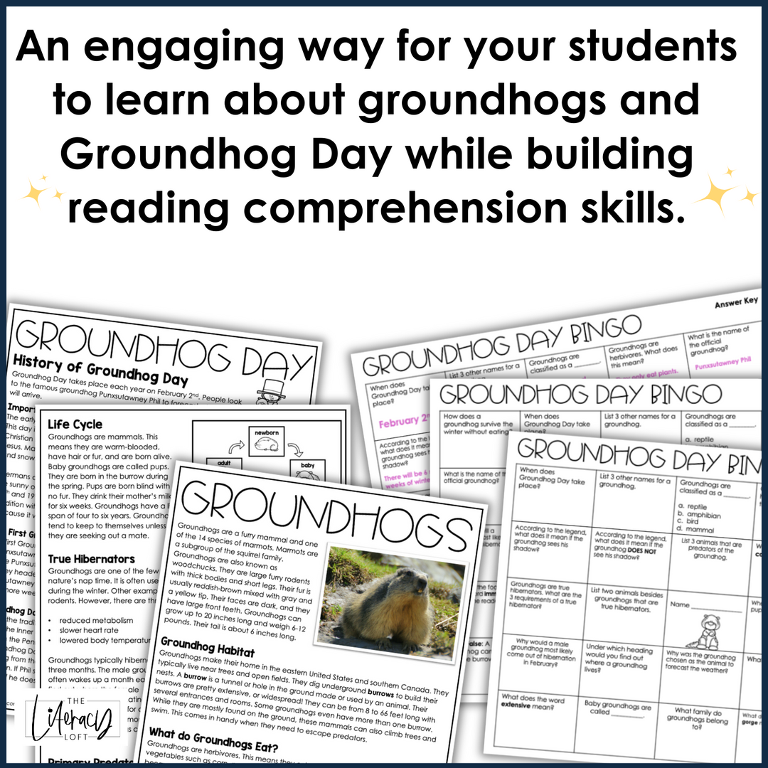 Groundhog Day Reading Comprehension Worksheet Groundhog Day Activities
