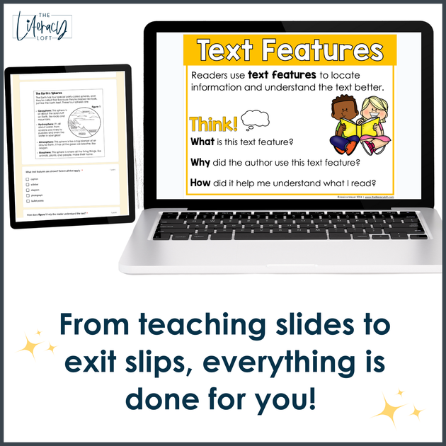 Text Features 3rd Grade Reading Worksheets Anchor Charts Scavenger Hun ...
