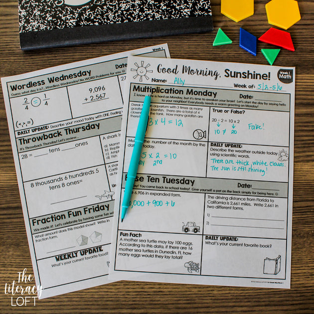 ELA + Math Morning Work 3rd Grade {The Bundle} | Google Slides + Forms ...
