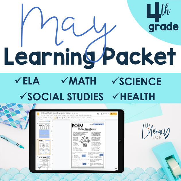 May No Prep Packet 4th Grade – The Literacy Loft