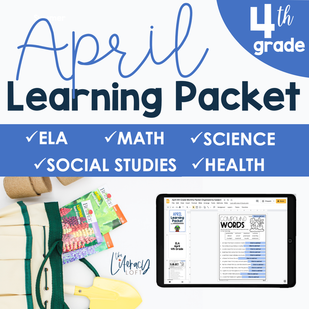 April No Prep Packet 4th Grade – The Literacy Loft