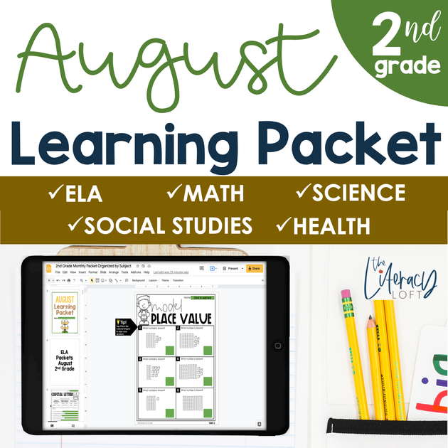 August No Prep Packet 2nd Grade – The Literacy Loft