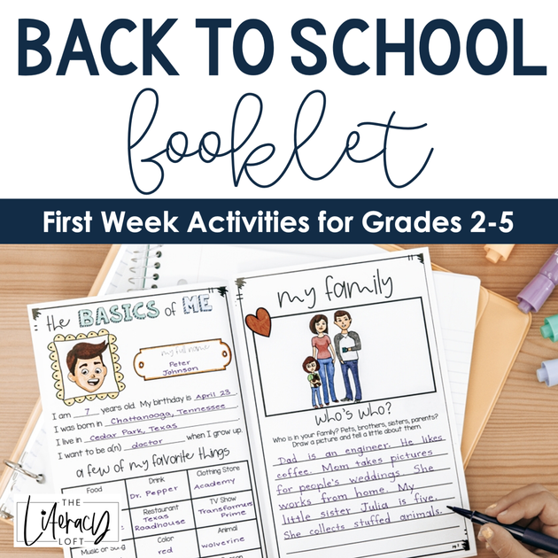 Back to School Booklet {First Week Activities for Grades 2-5} | Distan ...