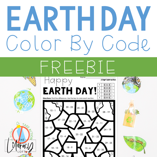 Earth Day Color by Code – The Literacy Loft