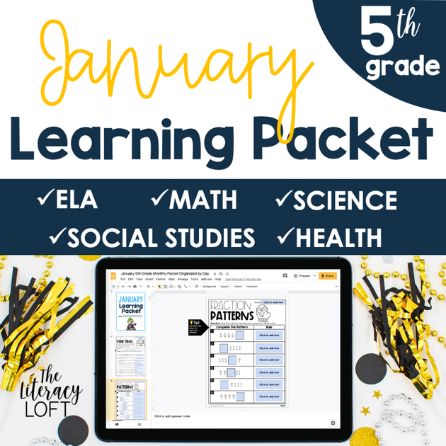 January No Prep Packet 5th Grade – The Literacy Loft