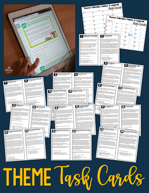 Theme Task Cards 2nd/3rd Grade | Distance Learning | Google Apps – The ...
