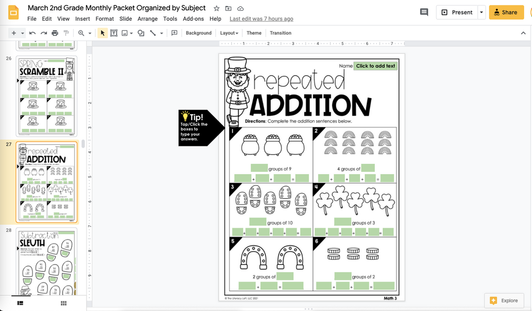 March No Prep Packet 2nd Grade – The Literacy Loft