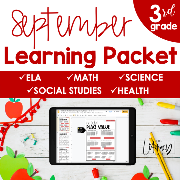 September No Prep Packet 3rd Grade – The Literacy Loft
