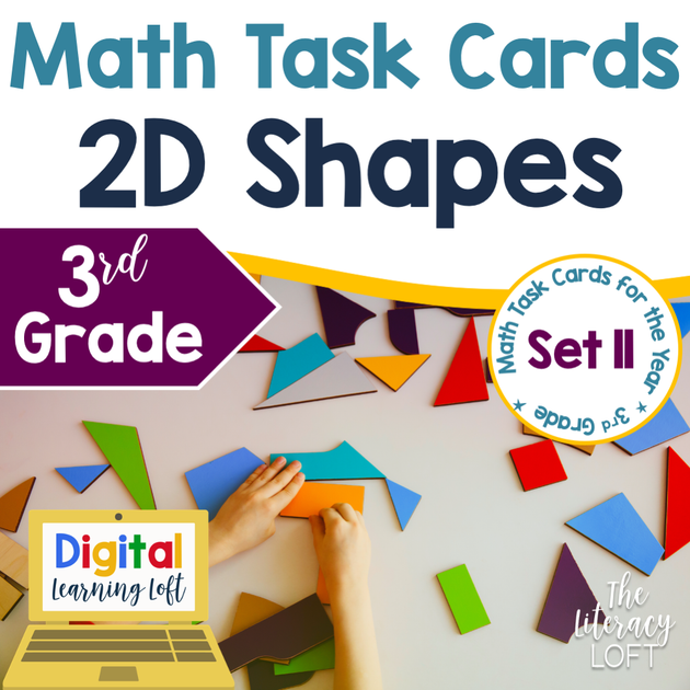 2D Shapes Math Task Cards (3rd Grade) Google Slides and Forms – The ...