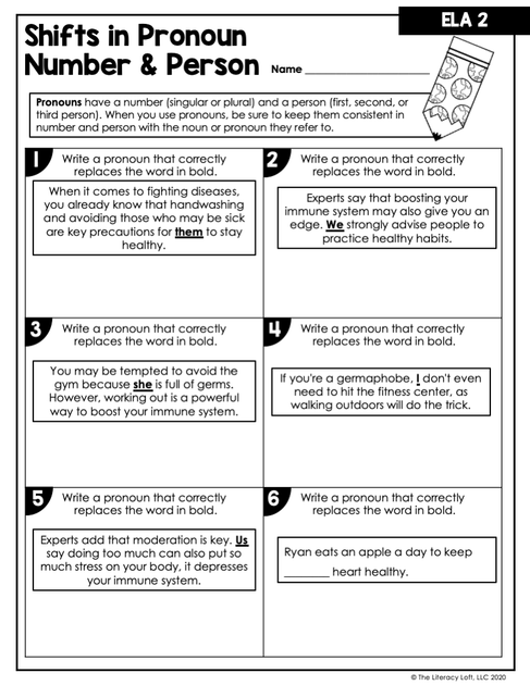 4 Week At Home Learning Packet (ELA ONLY 6th Grade) | Distance Learnin ...