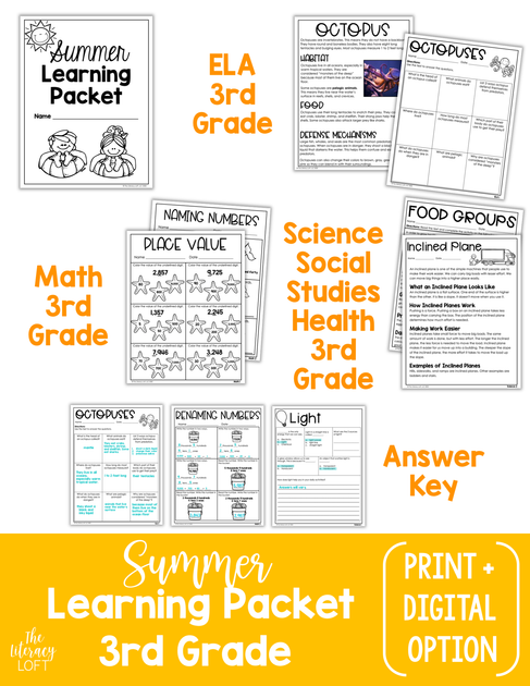Summer Learning Packet (3rd Grade) Google Slides + Print – The Literacy ...