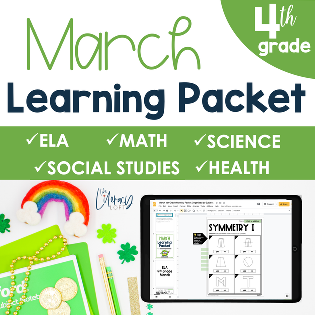 March No Prep Packet 4th Grade – The Literacy Loft